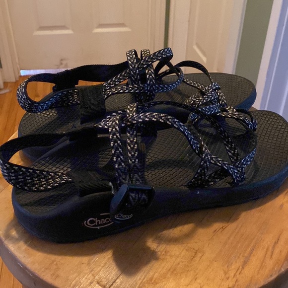 Chaco | Shoes | Chacos Black White With Toe Strap | Poshmark